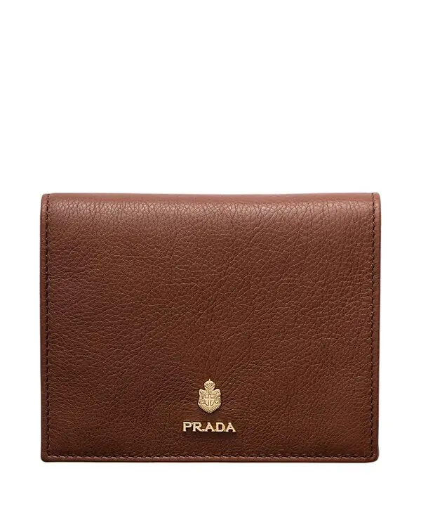 Prada Small Leather Wallet - Brown