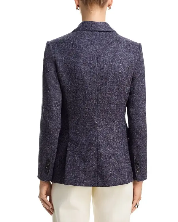 Eleventy Double Breasted Peak Lapel Blazer