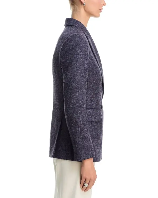 Eleventy Double Breasted Peak Lapel Blazer
