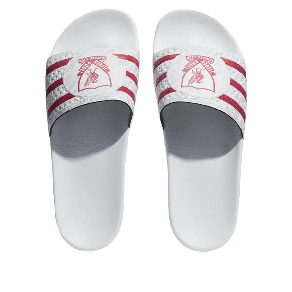 Adidas Trefoil Slides 'liverpool Lc - Cloud White/strawberry Red/cloud White