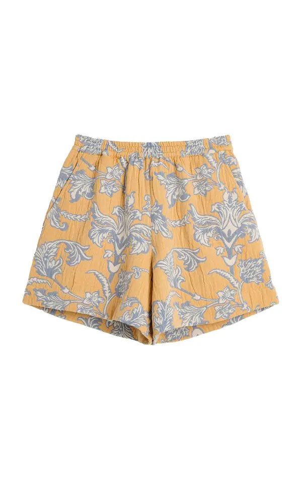 SKALL STUDIO Kinfauns Cotton Shorts - Yellow