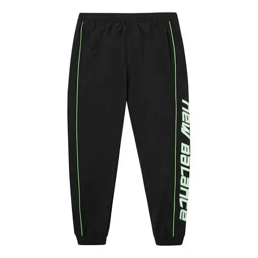 NEW BALANCE Trendy Apparel Pants Asia Sizing 'black Green - Black/green