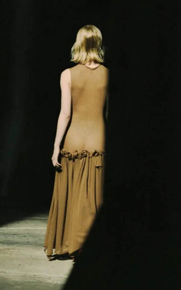 STUDIO CONSTANCE Maxi Ruffle Cotton-blend Dress - Brown