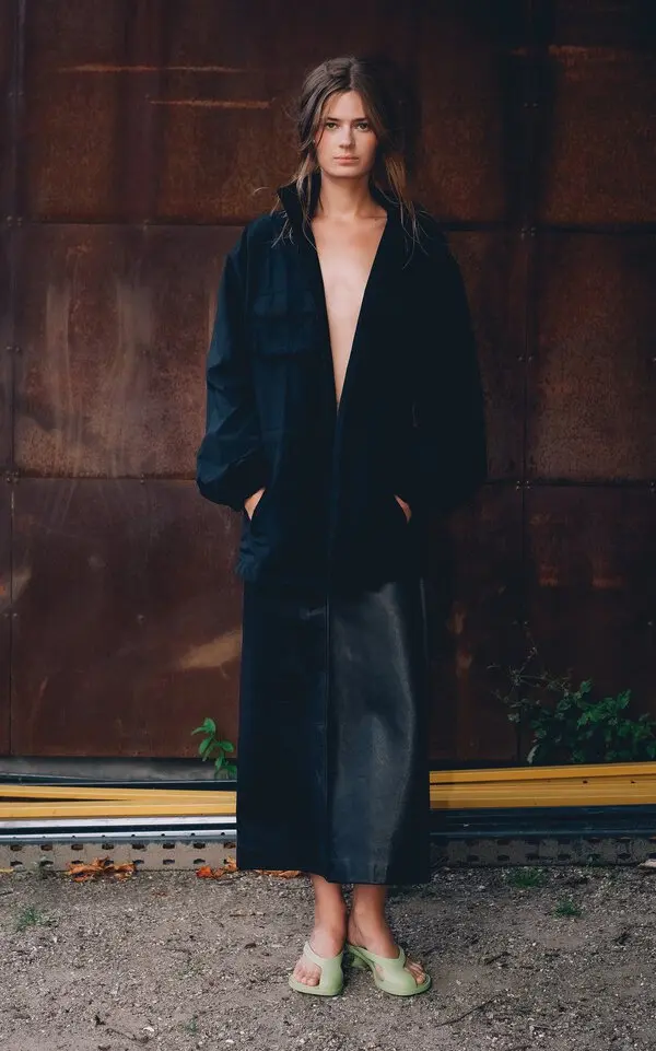 STUDIO CONSTANCE Leather Capri Pants