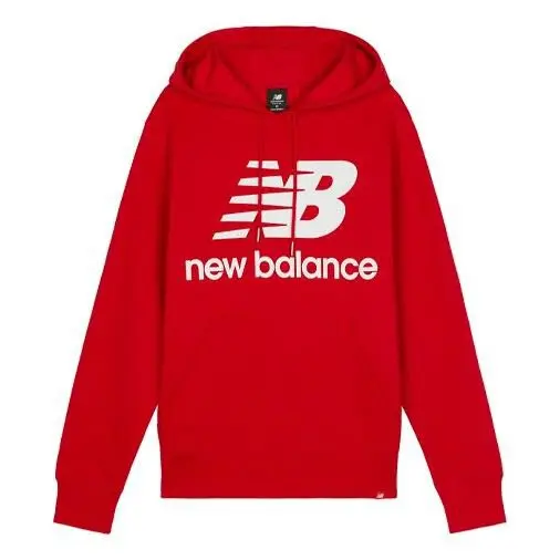 NEW BALANCE Big Logo Sweat Pullover Hoodie - Red