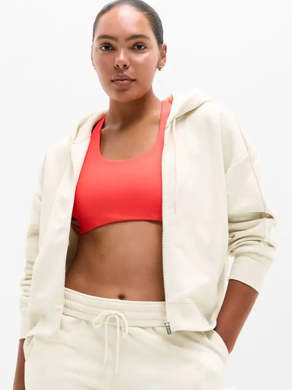 Athleta Forever Fleece Classic Full Zip Sweatshirt