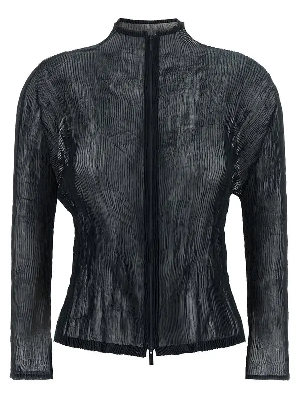 Issey Miyake Chiffon Twist 1 Cardigan - Blue