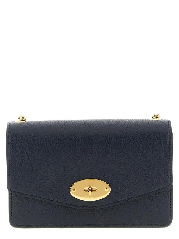 Mulberry Small 'darley' Shoulder Bag In Leather - Blue