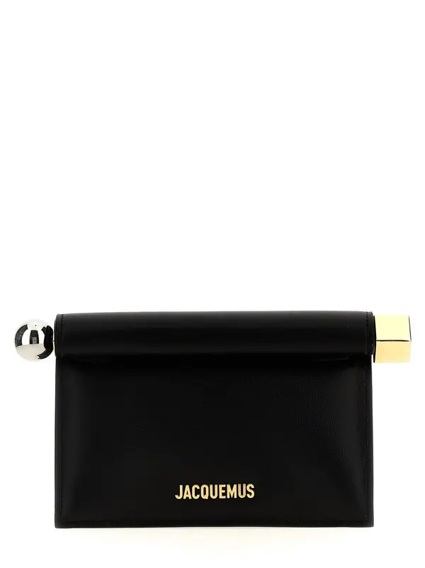 Jacquemus La Petite Pochette Rond Carré Clutch - Black