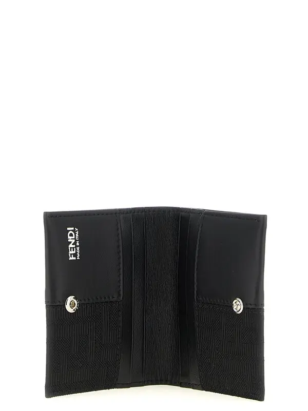 Fendi Ff Jacquard Cardholder - Black