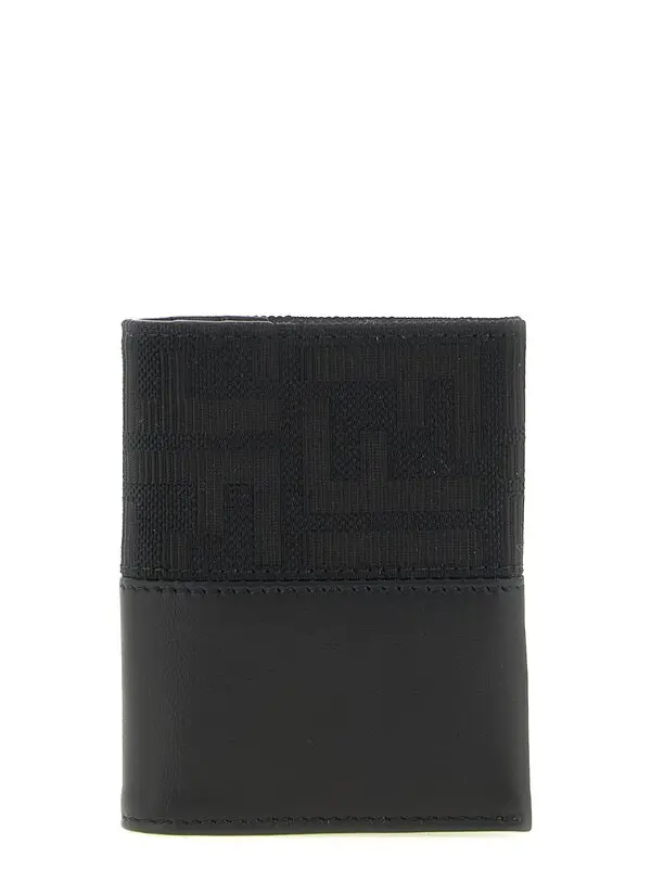 Fendi Ff Jacquard Cardholder - Black