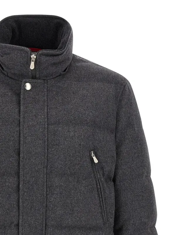 Brunello Cucinelli Membrane Wool Flannel Parka