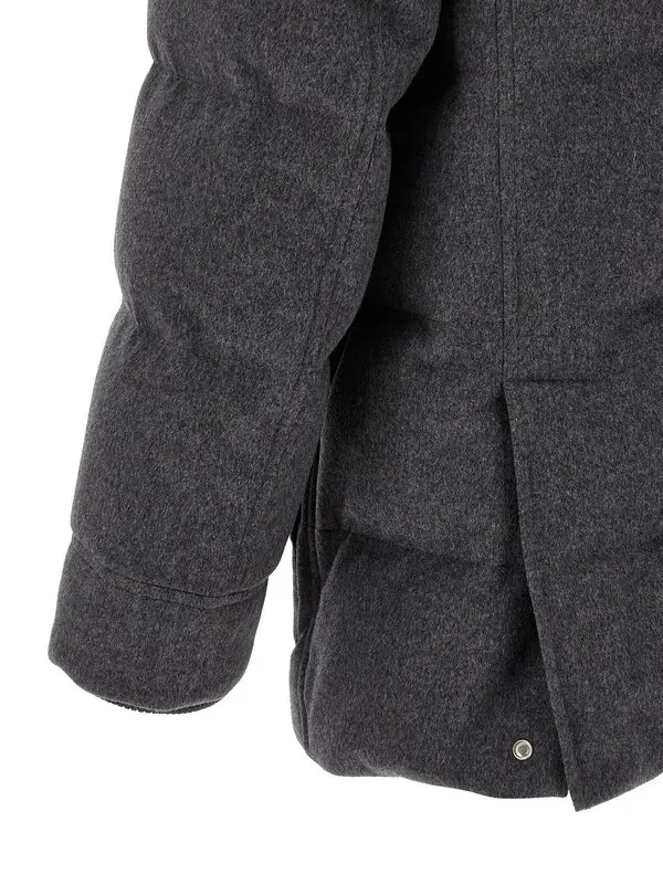 Brunello Cucinelli Membrane Wool Flannel Parka