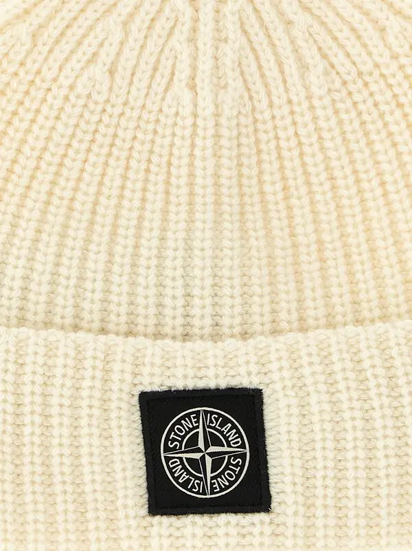 Stone Island Beanie In Wool