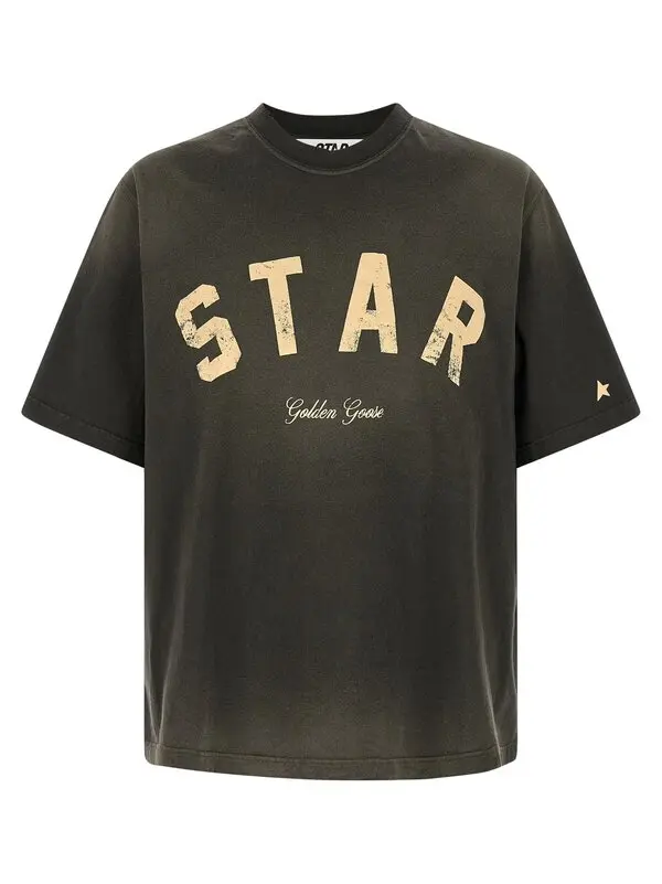 GOLDEN GOOSE Logo Print T-shirt - Gray