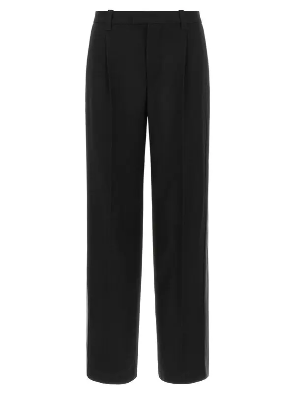 Brunello Cucinelli Monile Pleated Virgin Wool Trousers - Black