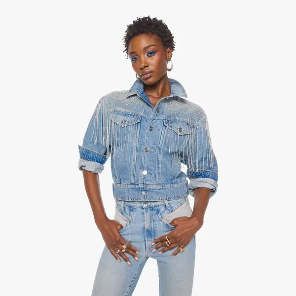 MOTHER The Fly Away Jacket Sparkle Emergency Kit - Blue