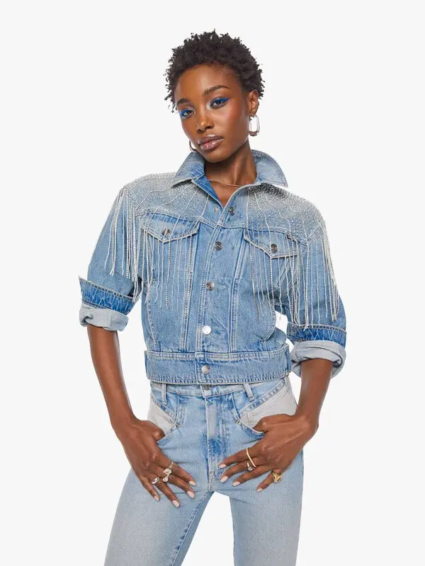 MOTHER The Fly Away Jacket Sparkle Emergency Kit - Blue