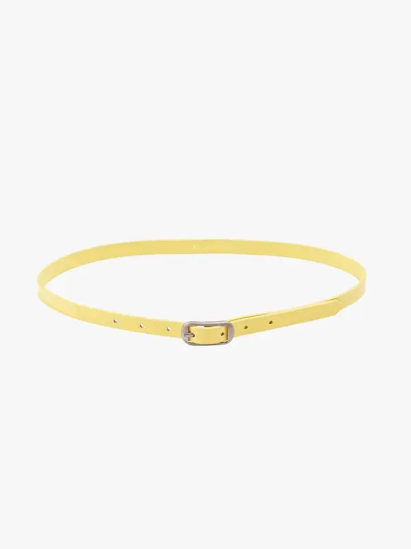 MOTHER The Patent Leather Belt - Yellow