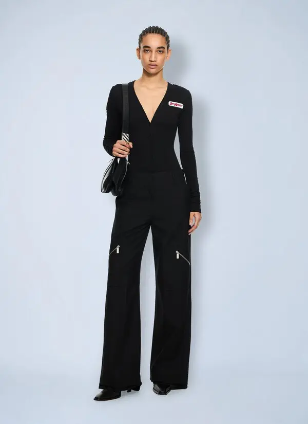 Off-White Gabardine Cargo Pants