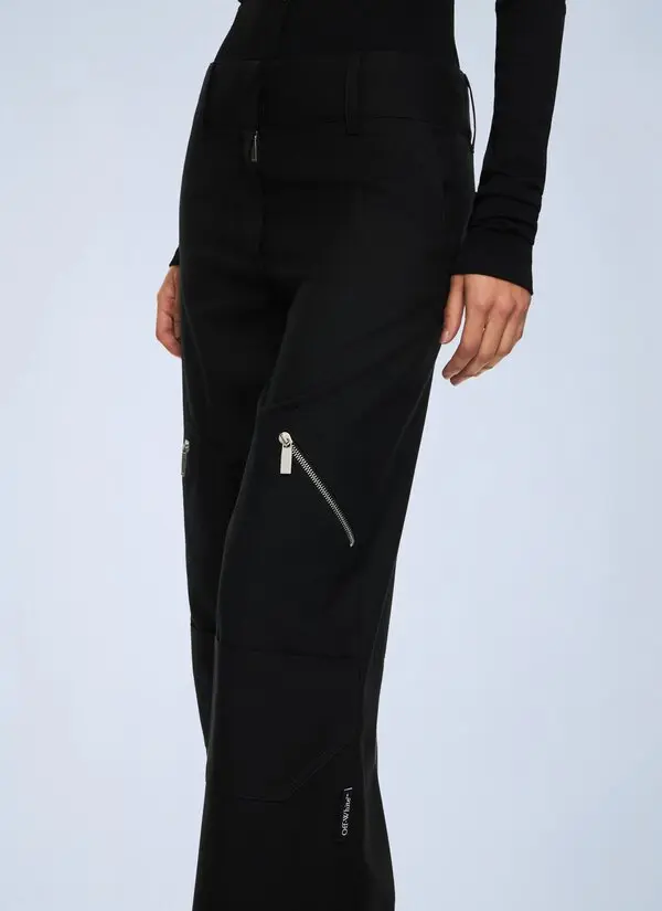 Off-White Gabardine Cargo Pants