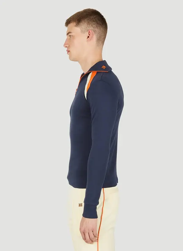 WALES BONNER Jazz Half Zip Top