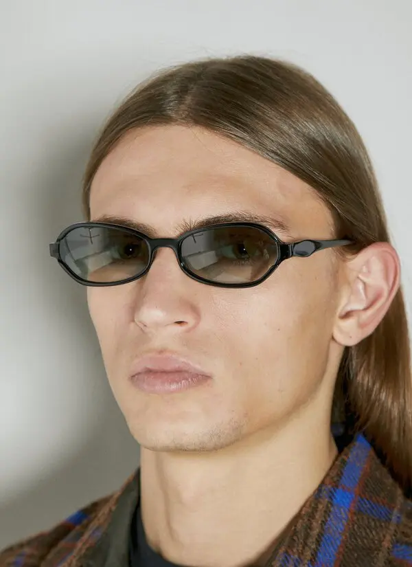 Our Legacy Oval Tinted Lens Sunglasses - Black