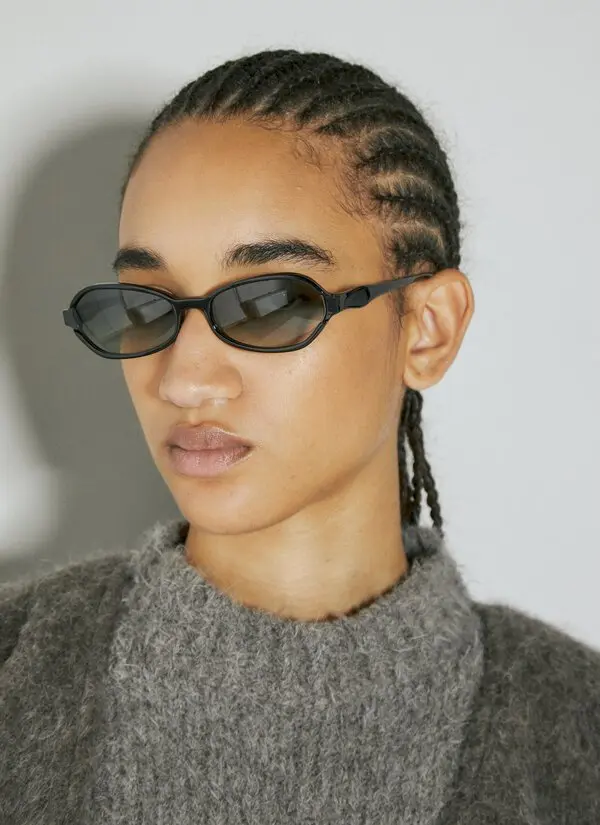 Our Legacy Oval Tinted Lens Sunglasses - Black