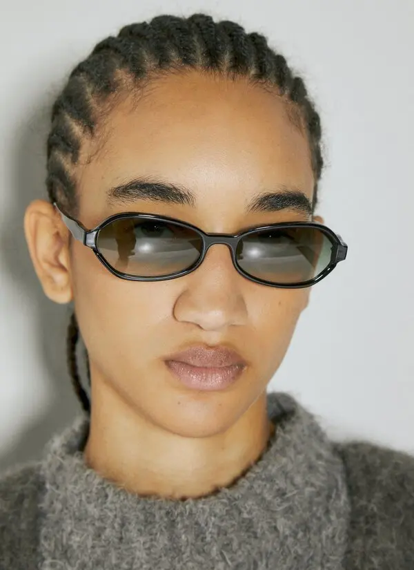 Our Legacy Oval Tinted Lens Sunglasses - Black