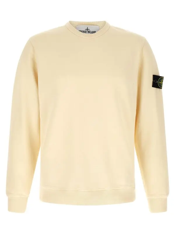 Stone Island Badge Sweatshirt - White