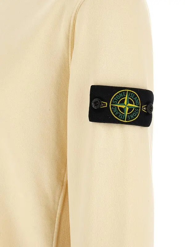 Stone Island Badge Sweatshirt - White