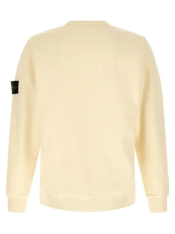 Stone Island Badge Sweatshirt - White