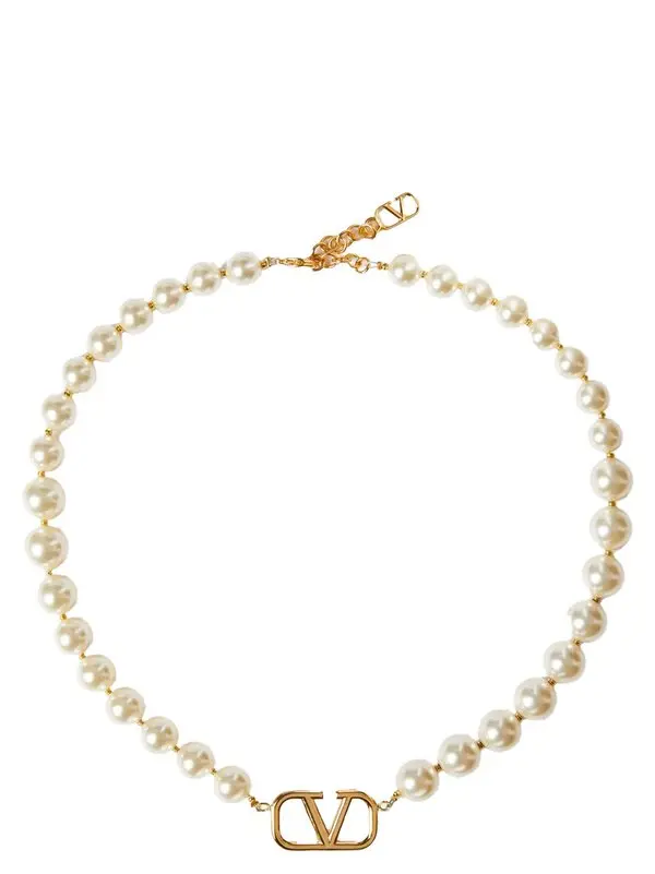 Valentino Garavani Vlogo Signature' Necklace - Gold