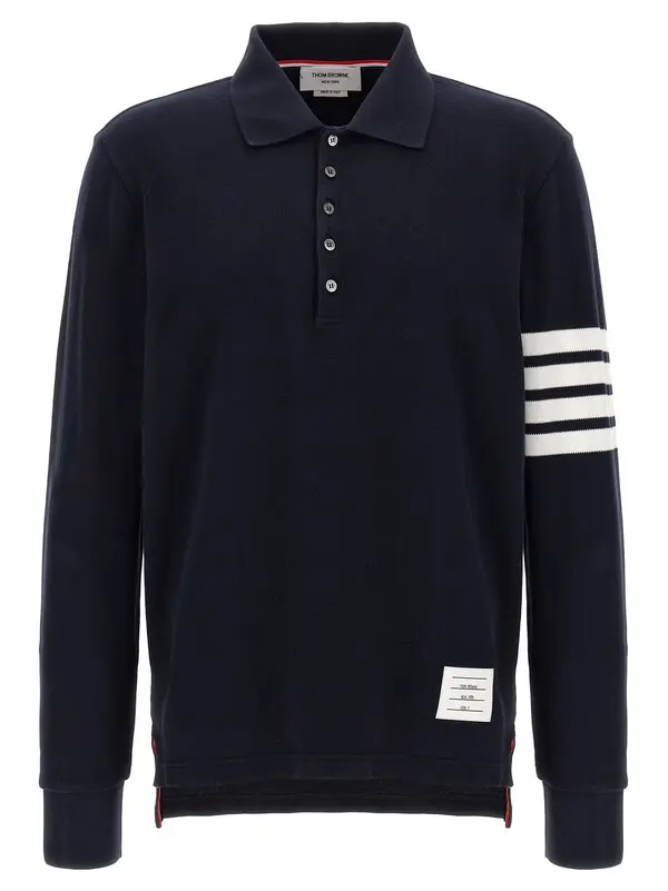 Thom Browne 4bar' Polo Shirt - Blue