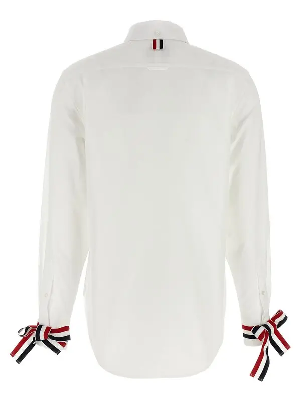 Thom Browne Rwb Tape Cuffs Shirt - White