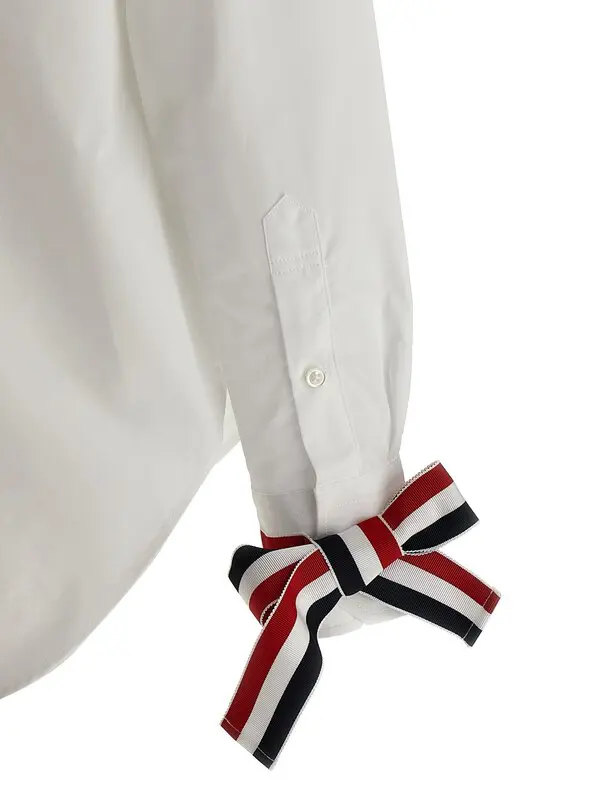 Thom Browne Rwb Tape Cuffs Shirt - White