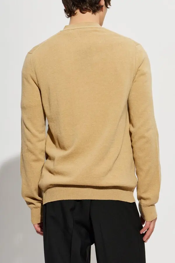 Play Comme Des Garcon Wool Cardigan With Logo Patch