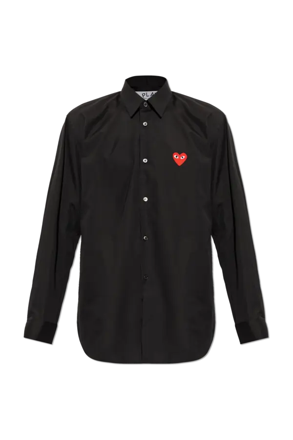 Play Comme Des Garcon Cotton Shirt With Logo Patch