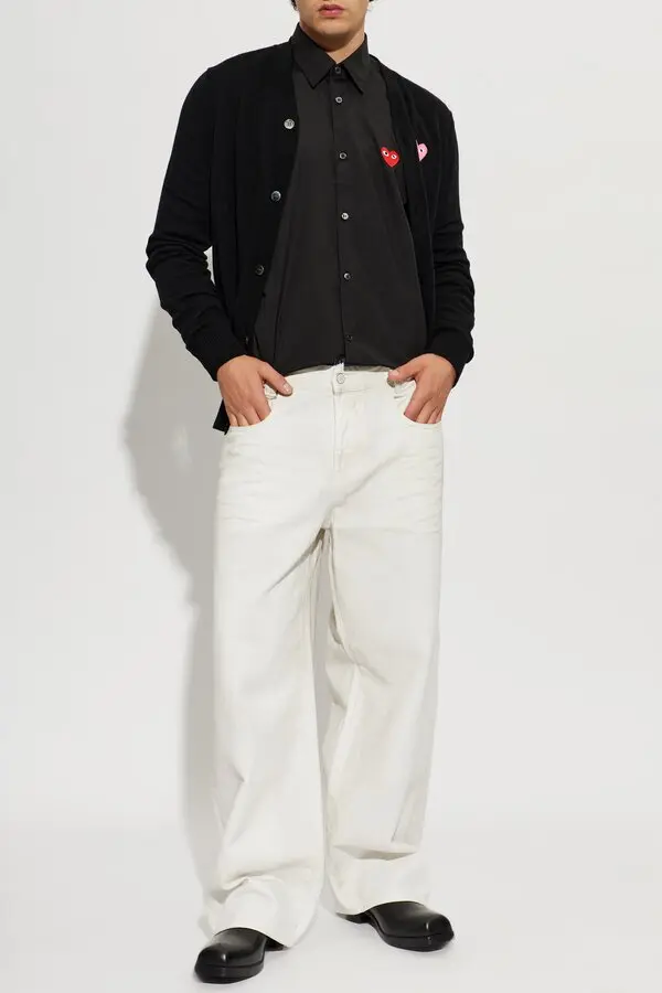 Play Comme Des Garcon Cotton Shirt With Logo Patch