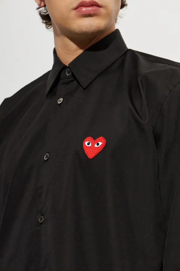 Play Comme Des Garcon Cotton Shirt With Logo Patch