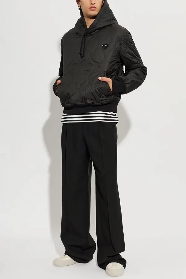 Play Comme Des Garcon Padded Jacket With Logo Patch