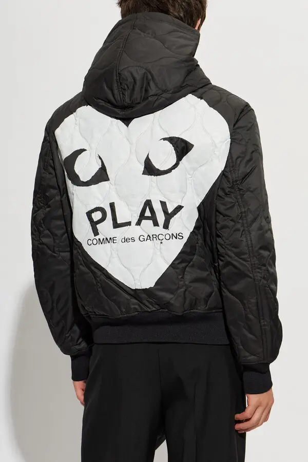 Play Comme Des Garcon Padded Jacket With Logo Patch