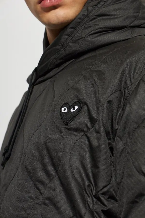 Play Comme Des Garcon Padded Jacket With Logo Patch