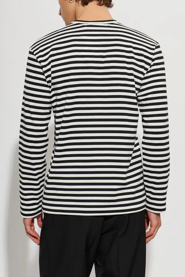Play Comme Des Garcon Cotton T-shirt With Logo Patch
