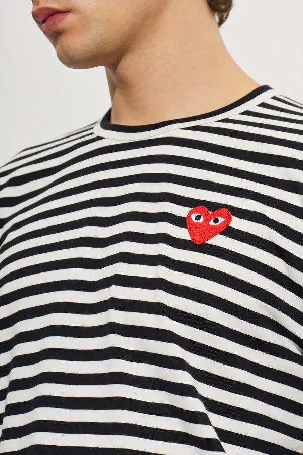 Play Comme Des Garcon Cotton T-shirt With Logo Patch