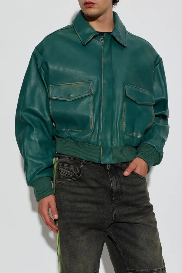 DIESEL® Leather Jacket ‘l-uman
