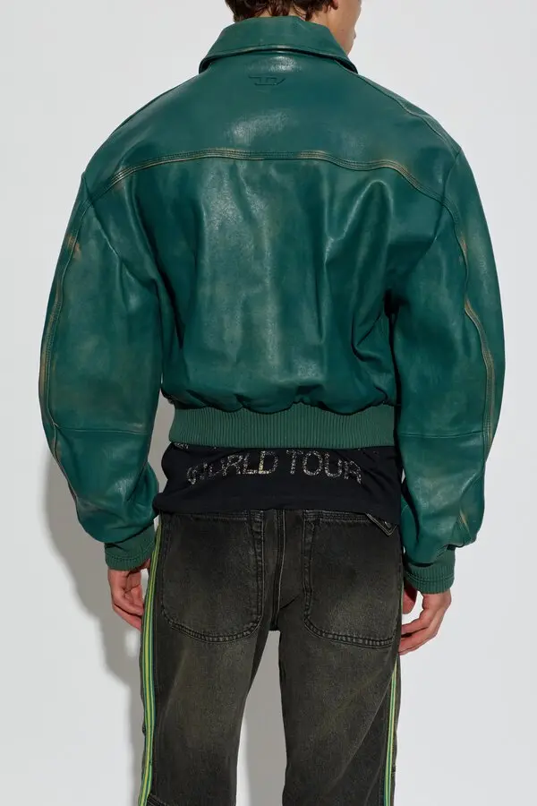 DIESEL® Leather Jacket ‘l-uman