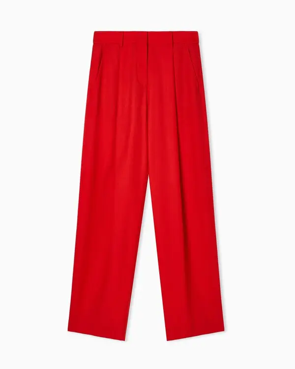 Giorgio Armani Fluid Wool Single-pleat Trousers