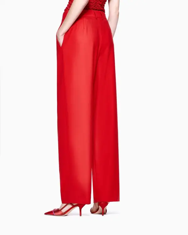 Giorgio Armani Fluid Wool Single-pleat Trousers