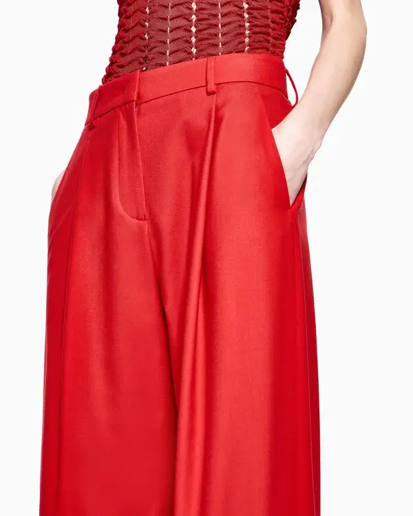 Giorgio Armani Fluid Wool Single-pleat Trousers